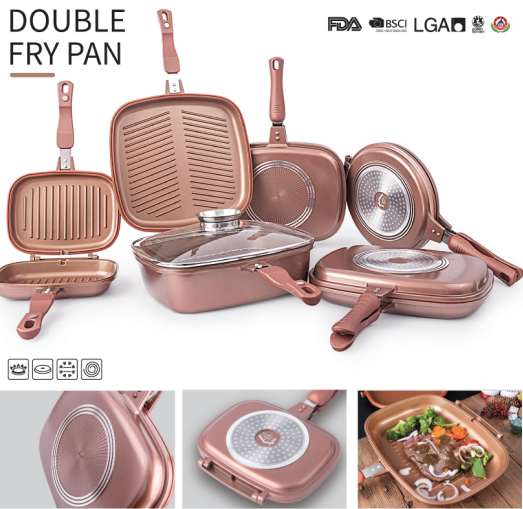 Aluminum mini double fry pan - Fuzhou Hengsheng Hardware Co.,Ltd.